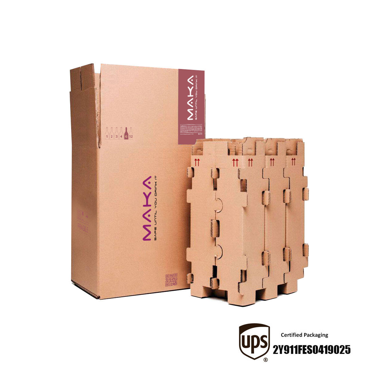 Cardboard containers for 12 bottles - Premium packs